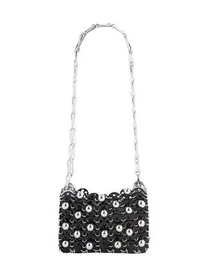 Rabanne Nano 1969 Beaded Shoulder Bag Black