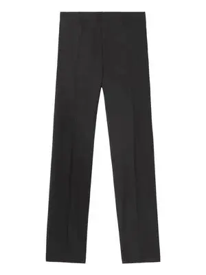 Burberry Slim-fit Wool Tailored Trousers - Black