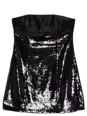 Retrofete Chentari Sequin Mini Dress - Black