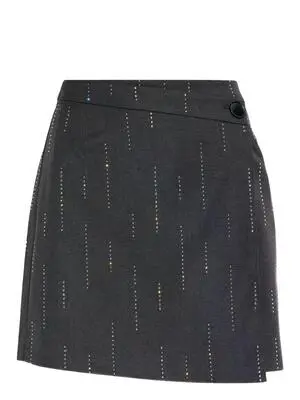 GESTUZ Gzadira Embellished Mini Skirt - Grey