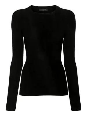 Fabiana Filippi Crew-neck Ribbed Jumper - Black