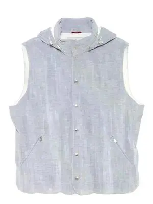Brunello Cucinelli Corduroy Down Gilet - Grey
