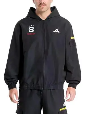Adidas X Footshop X Sparta Logo-detailed Jacket - Black