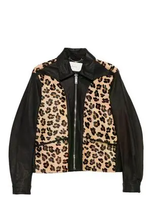 SECOND / LAYER Phreak Leopard-print Jacket - Neutrals