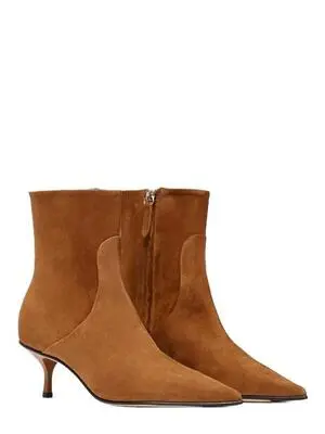 SCAROSSO Jamie Ankle Boots - Tobacco - Suede