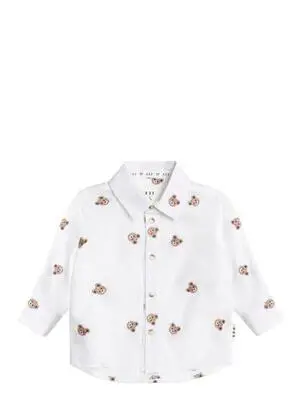 HUXBABY Longsleeve Huxbear Button Up - White