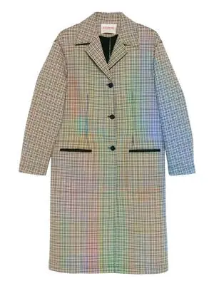 Iceberg Checked Coat - Neutrals