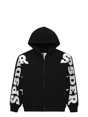 SP5DER Mx555 Zip Hoodie - Black