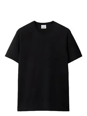 Burberry Jensen Embroidery Logo Cotton T-shirt - Black