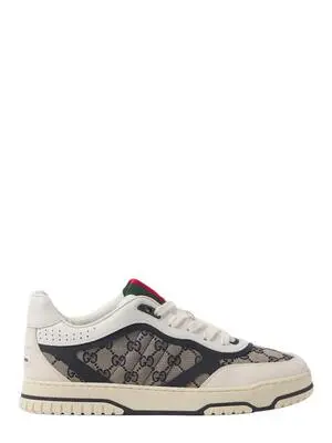 Gucci Re-Web Leather Sneakers Beige