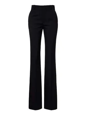 Saint Laurent Wool Grain De Poudre Tuxedo Pants - Black