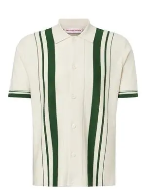 Orlebar Brown Tiernan Striped Cotton Bowling Shirt - White