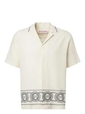 Orlebar Brown Maitan Printed Cotton Bowling Shirt - White