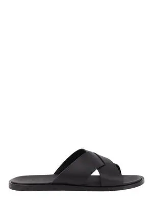 Orlebar Brown Leather Sandals - Black