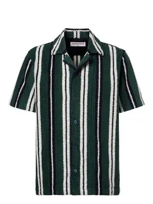 Orlebar Brown Griffith Striped Cotton-blend Terry Bowling Shirt - Multicoloured
