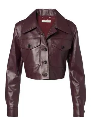 EMILIA WICKSTEAD Nics Cropped Leather Jacket
