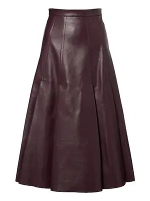 EMILIA WICKSTEAD Kensie High-Rise Leather Midi Skirt