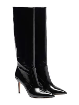 GIANVITO ROSSI Hansen Leather Knee-high Boots - Black