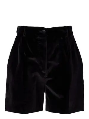 Dolce & Gabbana Cotton And Silk-blend Shorts - Black