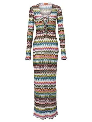 Missoni Zig Zag Lamé Maxi Dress - Multicoloured