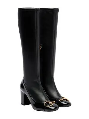 Gucci Horsebit 75 Leather Knee-high Boots - Black