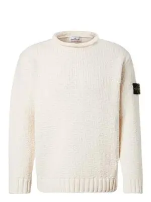 Stone Island Compass Cotton Sweater - White