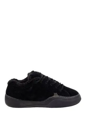 ERL Vamp Terry-lined Corduroy Sneakers - Black