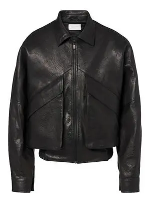 Magda Butrym Leather Blouson Jacket - Black