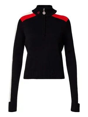 Perfect Moment La Tour Wool Half-zip Sweater - Black