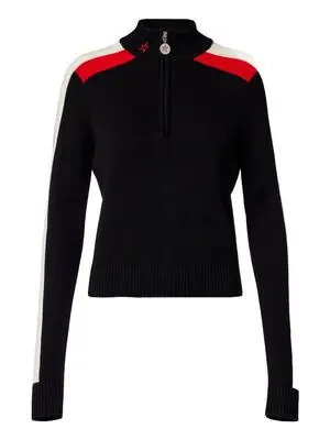 Perfect Moment La Tour Wool Half-zip Sweater - Black