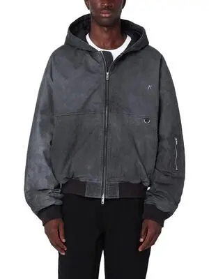 REPRESENT Faded Hooded Jacket - Black
