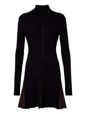 FERRAGAMO Turtleneck Minidress - Black