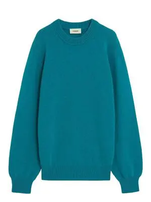 A PAPER KID Knitted Crew Neck - Blue