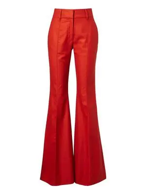 Gabriela Hearst Rhein Wool And Cashmere Flared Pants - Orange