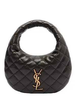 Saint Laurent Saint Laurent Quilted Leather Top Handle Bag Grey