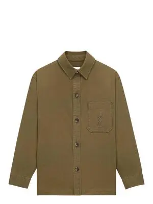 Saint Laurent Cotton Gabardine Overshirt - Beige