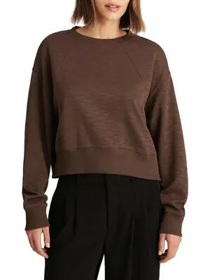 MAVI Raglan Crewneck Slub Sweatshirt - Hot Fudge