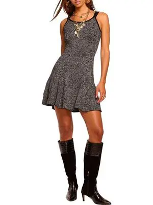 Ramy Brook Lidia Metallic Sleeveless Minidress - Platinum Jacquard