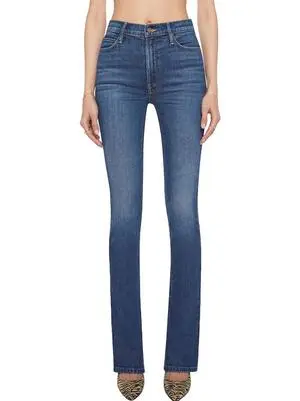 MOTHER Runaway High-waist Flare Jeans - Shine On