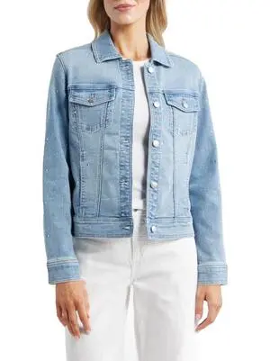 Tommy Bahama Sparkle Classic Denim Jacket - Venice Sky Wash