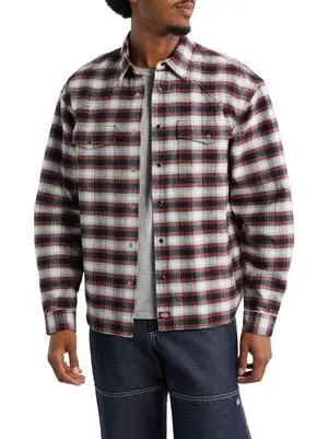 Dickies Johnsonville Check Brushed Cotton Snap-up Western Shirt - Black Multi