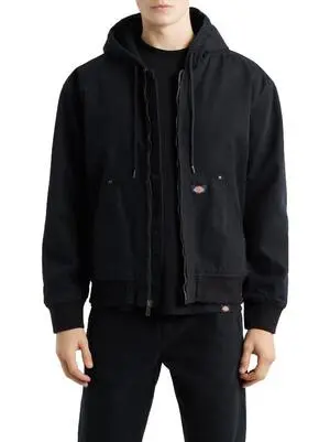 Dickies Hilham Hooded Canvas Jacket - Black