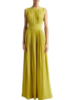 Giambattista Valli Pleated Sleeveless Dress - Green