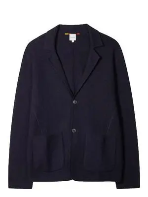 Paul Smith Merino Wool Knitted Cardigan Blazer - Blue