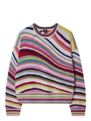 Paul Smith Wool-mohair Knitted Swirl Sweater - Multicolour