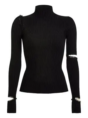 CONTESSA MILLS Salem Sleek Fitted Lightweight Knit Sweater - Black