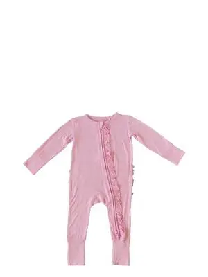 LAREE + CO Lillian Ruffle Convertible Footie - Pink