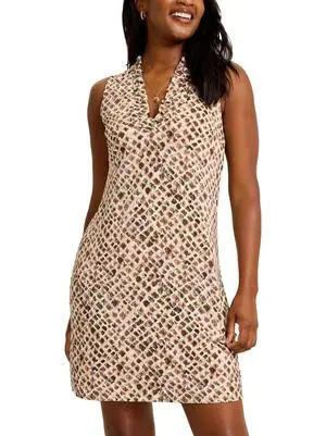Tommy Bahama Carmela Gemstone Geo Sleeveless Mini Dress - Coconut