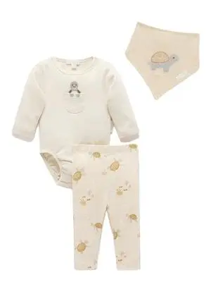 PUREBABY 3-piece Clothing Set - Little Turtles Print