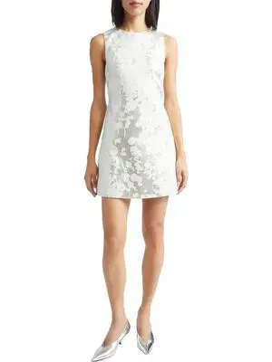 Stine Goya Metallic Floral Sleeveless Minidress - Lurex Garden